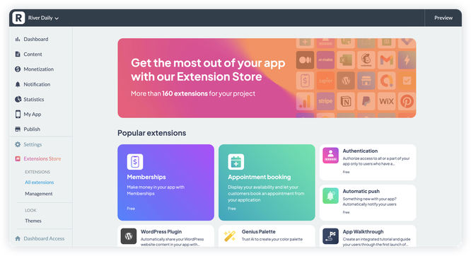 App Builder for creating content apps