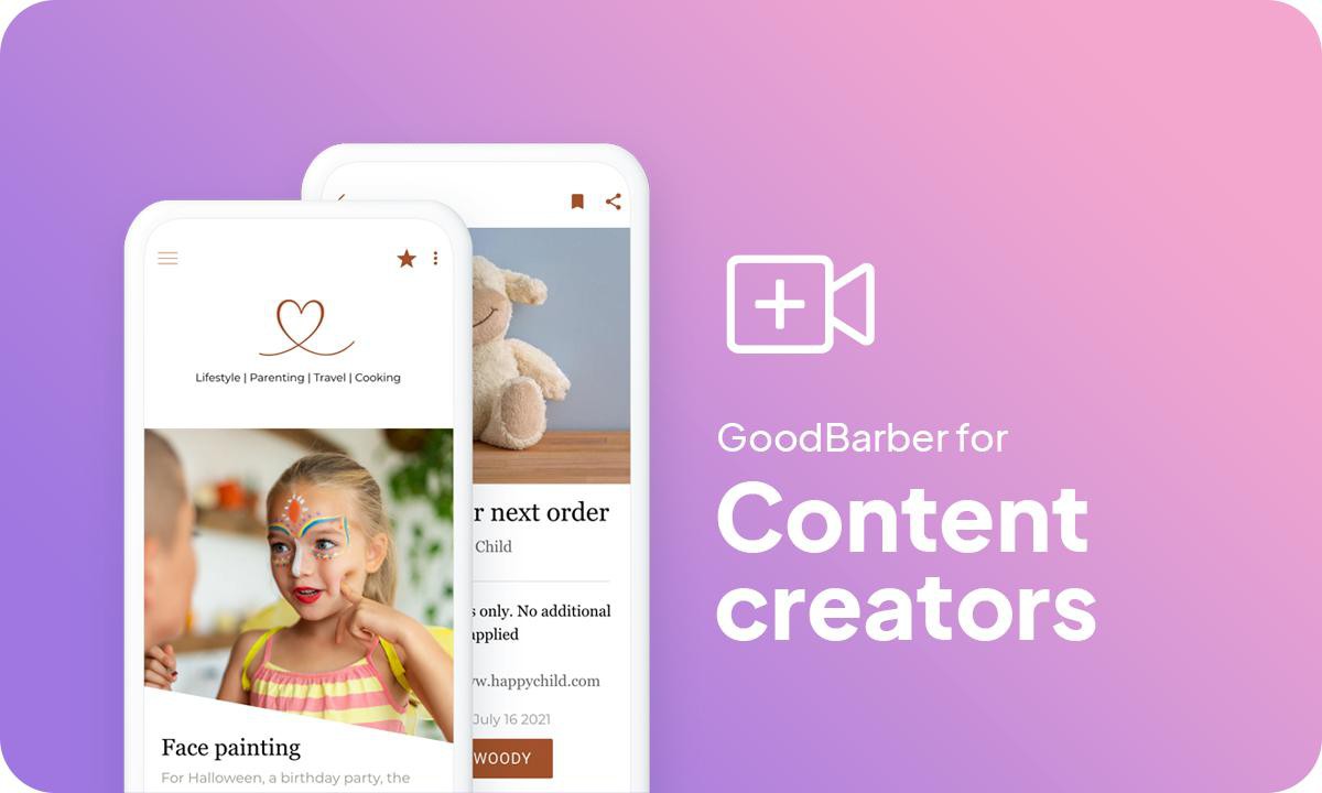 Content Creator app builder: build an app for influencers and Content ...