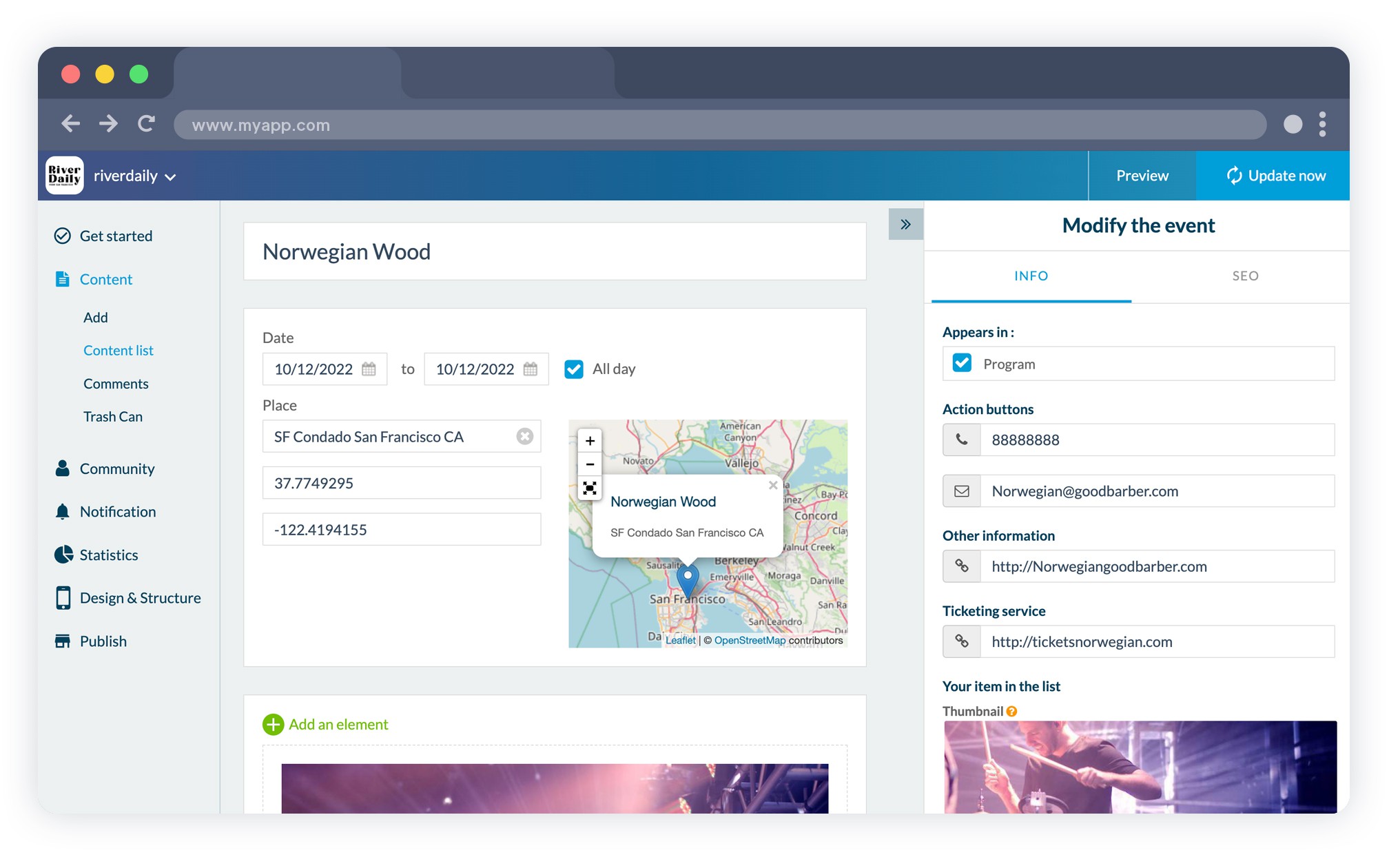 CMS features to make an app - CMS app builder
