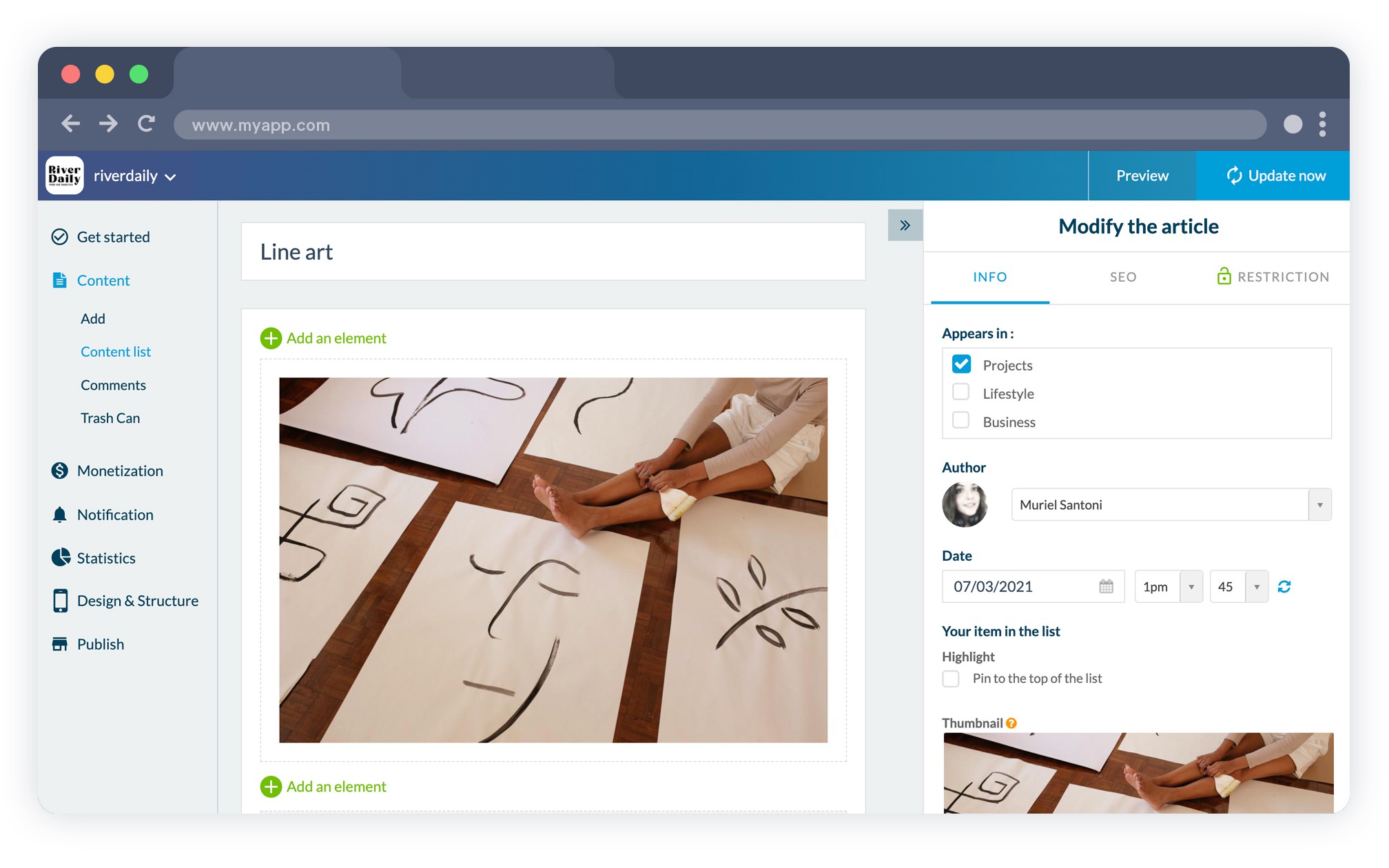 CMS features to make an app - CMS app builder