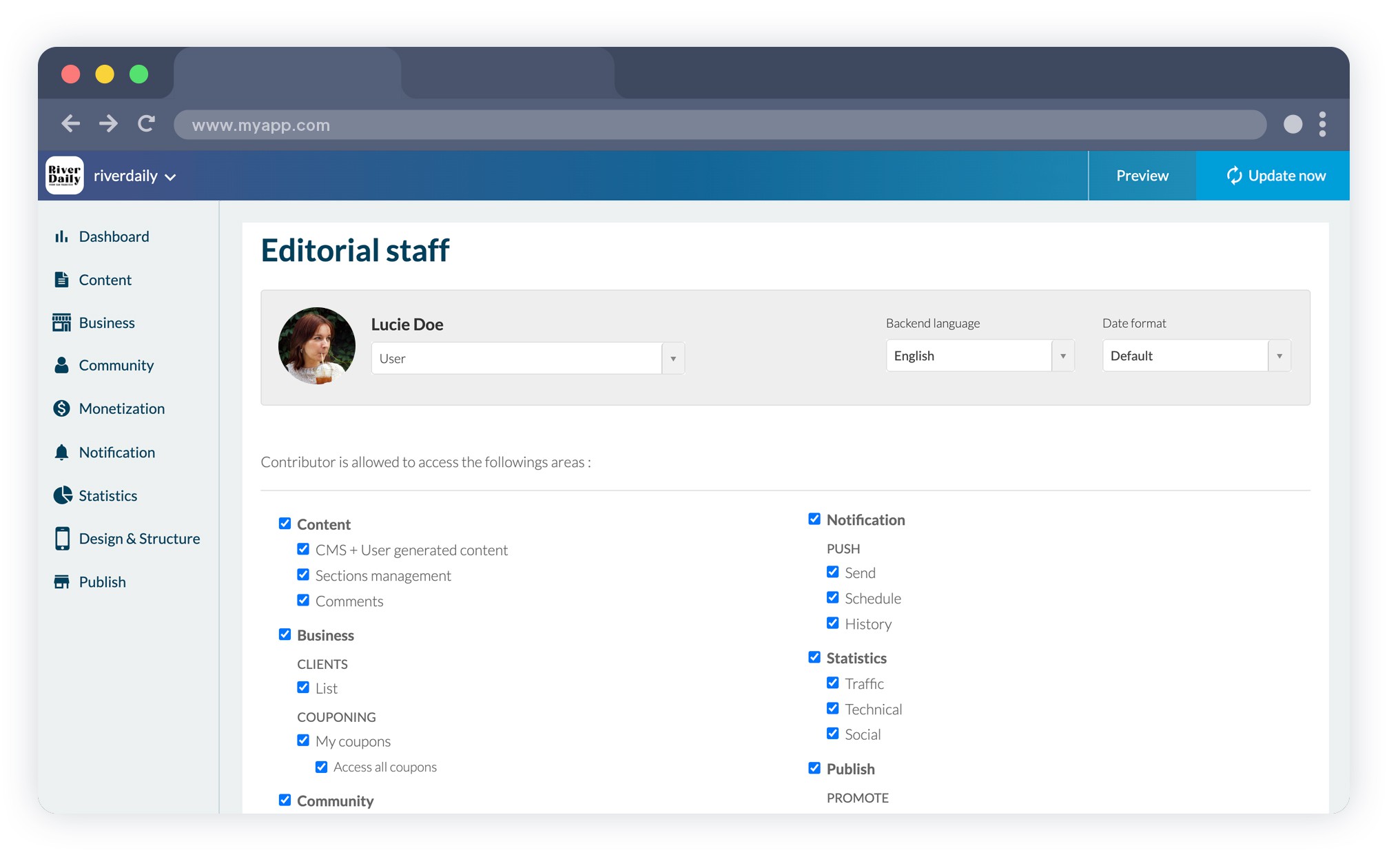 Back Office: características para crear una aplicación - creador de aplicaciones con Back Office